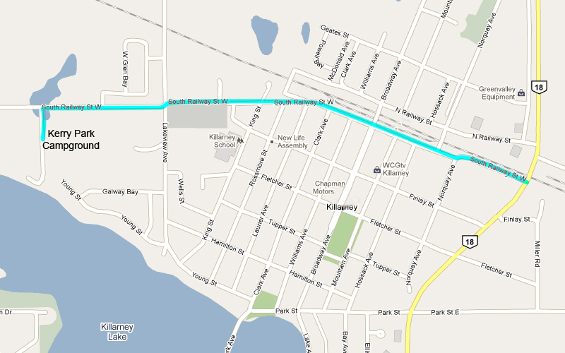 Kerry Park Campground - Map of Campground